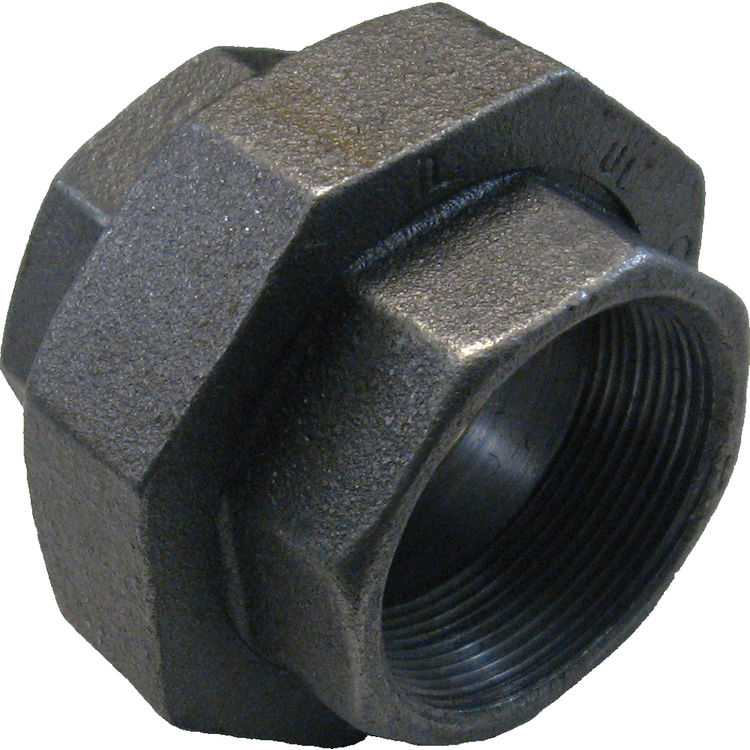 4" Black Iron Threaded Union | PlumbersStock