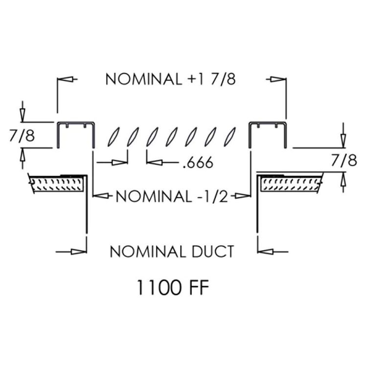 Shoemaker 1100-32X8 Deluxe Baseboard Return Air Grille (Aluminum), Soft ...