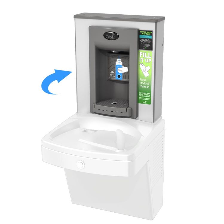 Oasis PWEBF VersaFiller Bottle Filler - Retro Fit, Hands Free, Gray