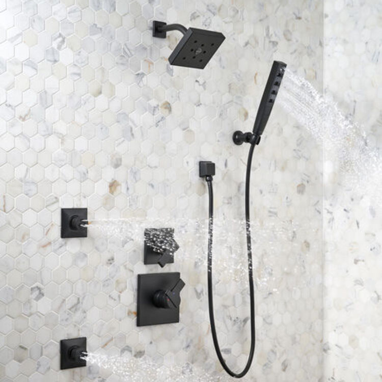 Delta 50570-BL Square Wall Elbow for Hand Shower - Matte Black