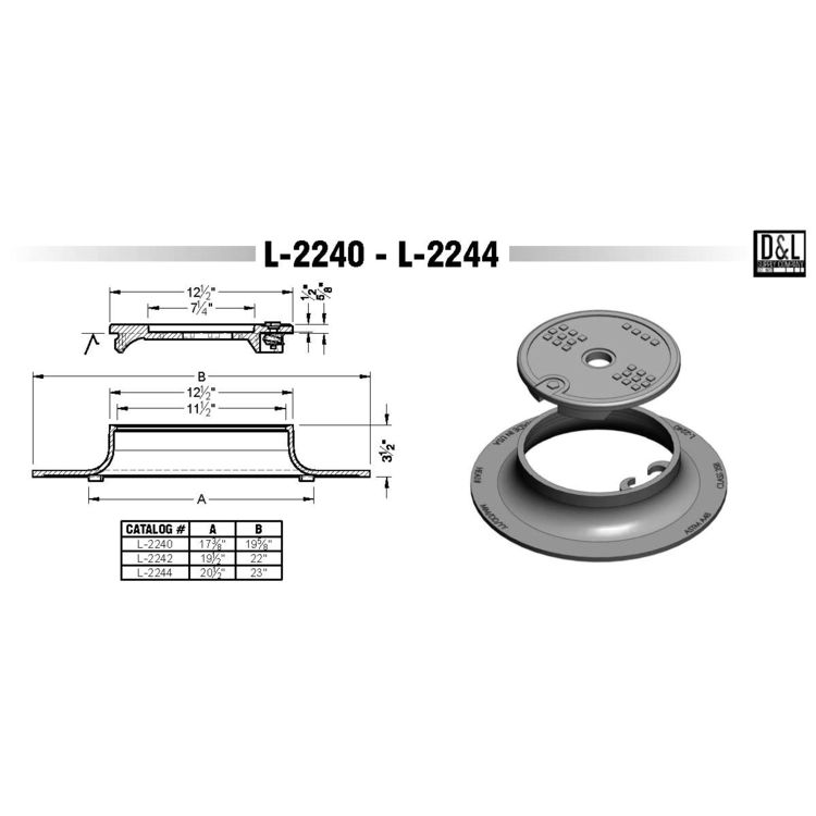 18" Water Meter Lid & Ring Over Top | PlumbersStock