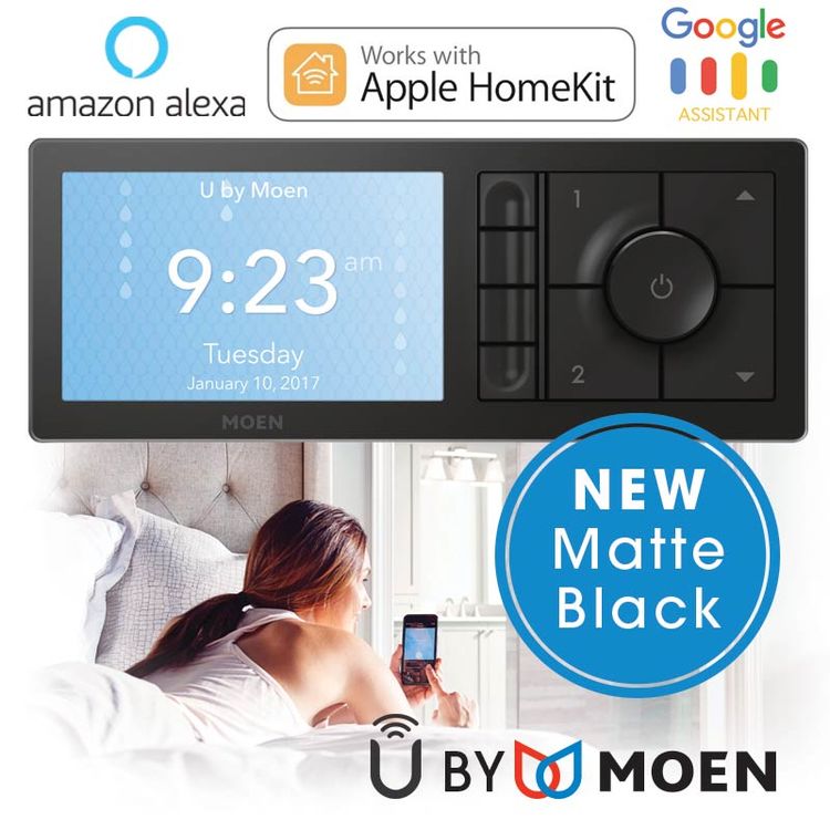 Moen TS3304BL U by Moen 4-Outlet Smart Shower System Controller, Matte ...