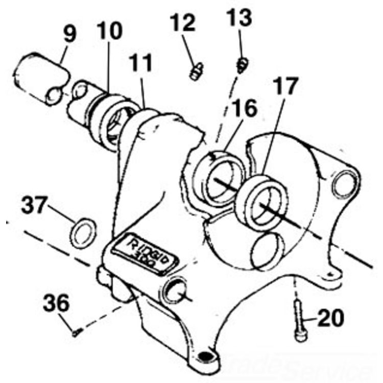 Ridgid 42845 Body, Assembly 300 | PlumbersStock