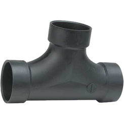 4 Inch ABS Cleanout Tee with Plug, ABS Construction | PlumbersStock