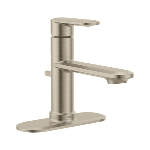 Moen Greenfield Single Lever Handle Brushed Nickel Bathroom Faucet ...